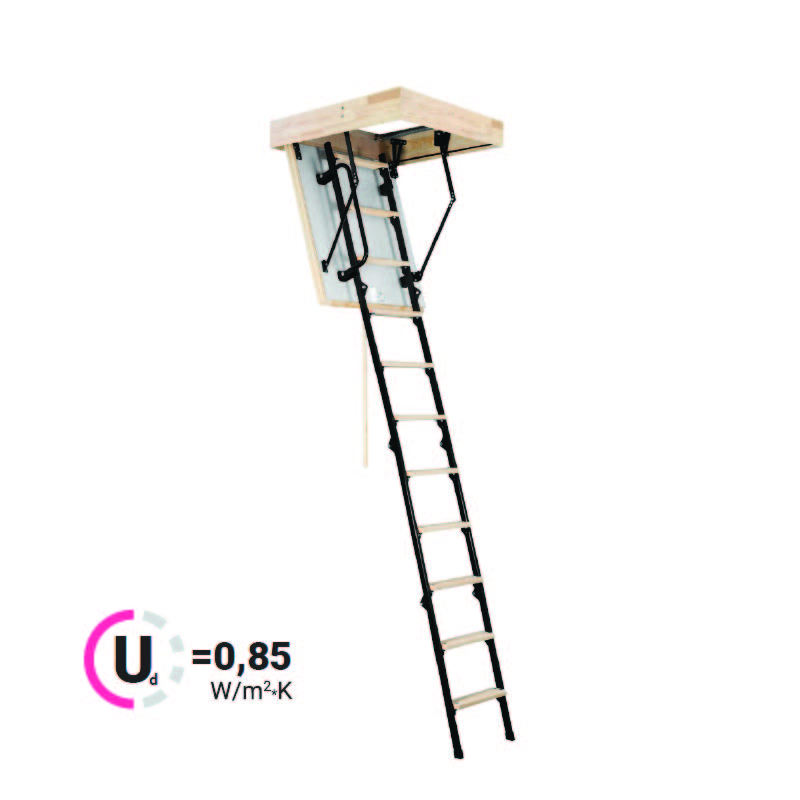 Termo Ekstra Loftstrapp Mini 80x70 - Alu-Stigen